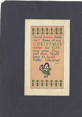 VINTAGE CHRISTMAS GREETINGS PICTURE POSTCARD-XMAS SAYING ABOUT ...