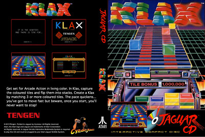 Atari Jaguar CD Game Klax (Atari ST port) in FULL Color DVD case | eBay