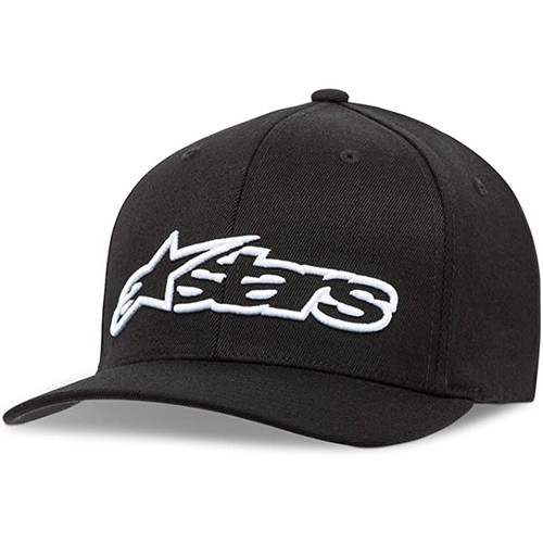 Alpinestars Men's Blaze Flexfit Baseball Cap Hat Black/White Large ...