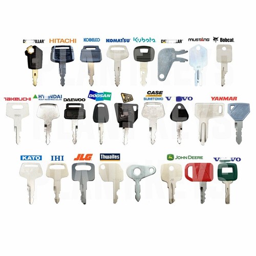25 Key Machinery Master key Set For Caterpillar Hitachi Kobelco Komatsu ...