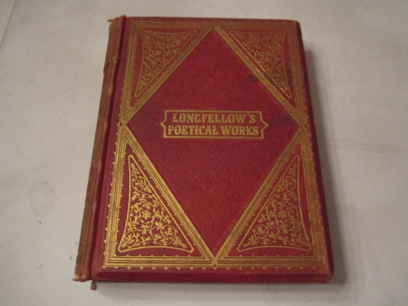 1857 LONGFELLOW'S POETICAL WORKS BOOK - LEATHER BOUND & GILDED | eBay