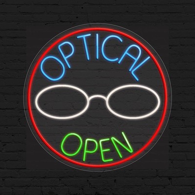 Optical Sign for Business Displays | LED Flex Neon | 26"W x 26"H x 1"D ...