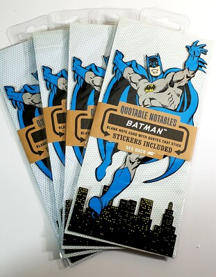 (4) Batman Blank Note Greeting Card With Quotes That Stick, With ...