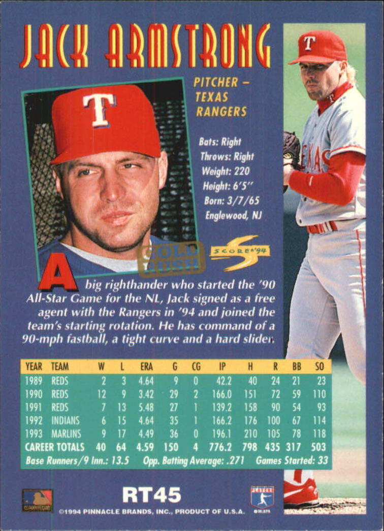 1994 Score Rookie/Traded Gold Rush Marlins Baseball Card #RT45 Jack ...