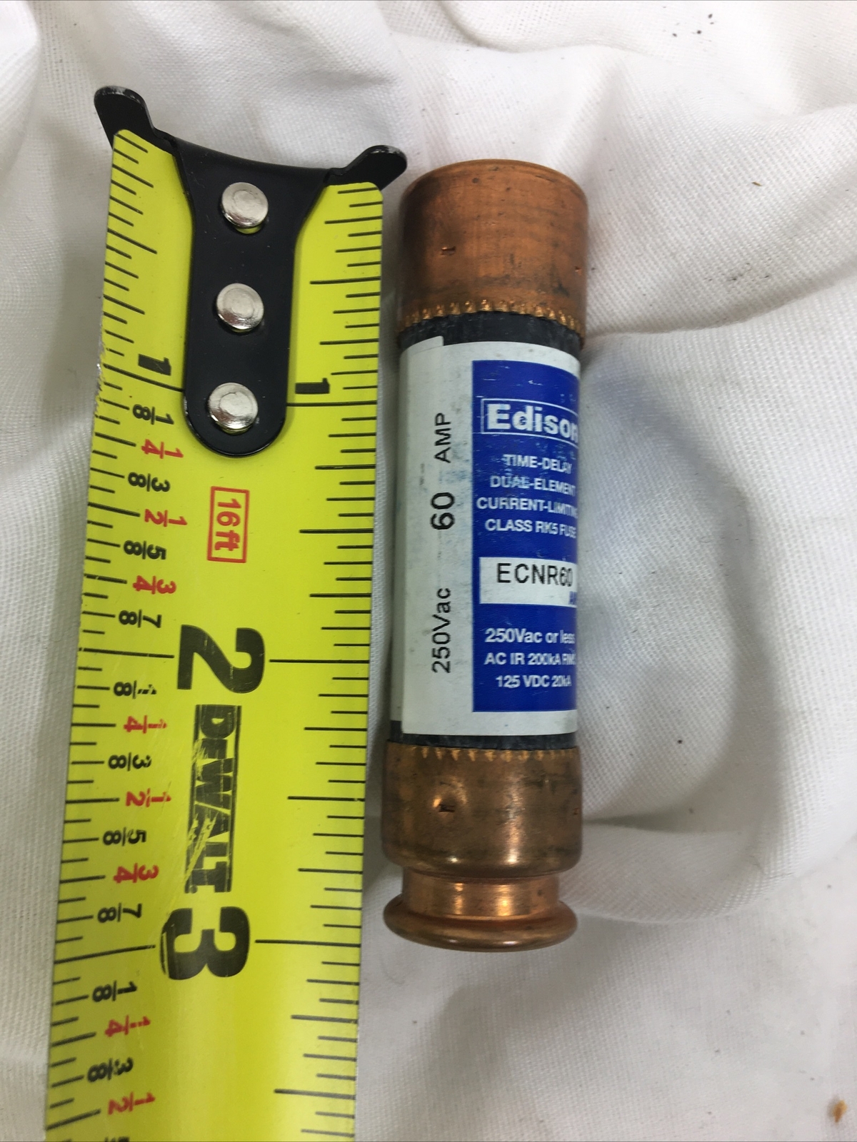 Edison ECNR60 Fuse,Class RK5,60A,ECNR Series 782634507390| eBay