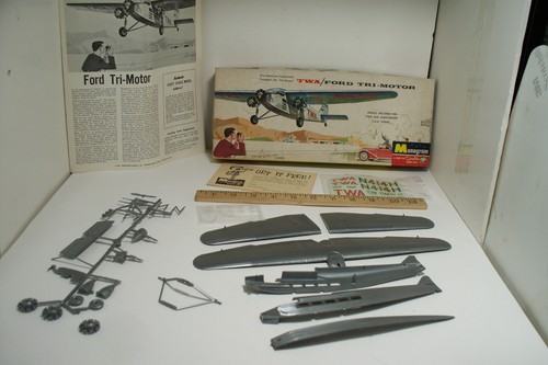 1965~ Monogram TWA/Ford Tri-Motor~ Airplane Kit~ PA122 unbuilt | eBay