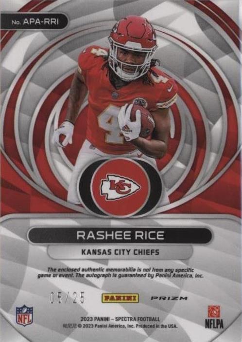 Las mejores ofertas en 2023 Panini Spectra Rashee Rice #APA-RRI | eBay