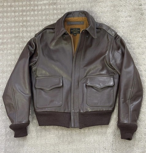 Repro A2 jacket in mid brown horsehide leather, Sz 36 | eBay