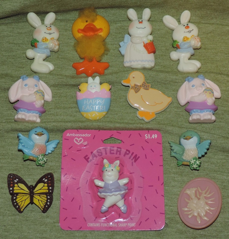 Vintage Lot Hallmark Avon Easter Pins Merry Miniature Figurines 29pc | eBay