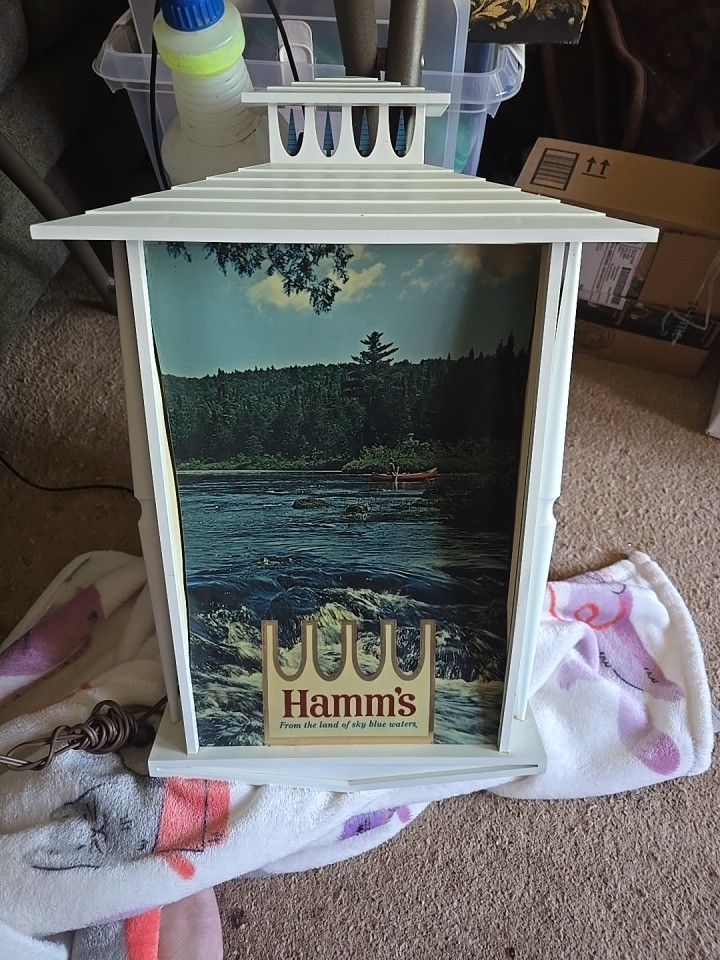 Hamm's Lighted Beer Sign River Rapids Summer Canoe Scene HAMMS 1960’s ...