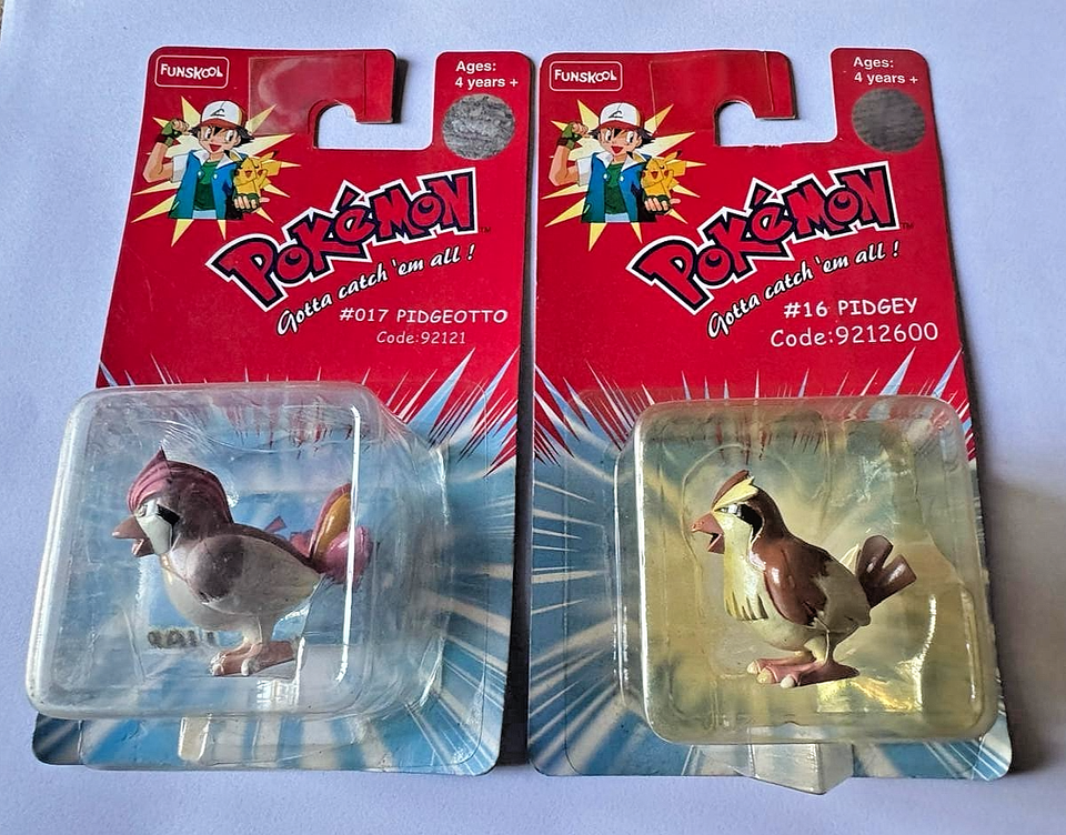 Hasbro Funskool India Pokemon Figures *PIDGEY & PIDGEOTTO* (Tomy 1999 ...