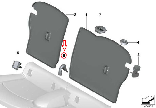 NEW MINI F56 REAR SEAT CENTER BEARING COVER 52207348021 OEM | eBay