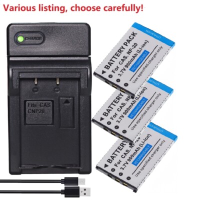 NP-20 Battery or charger for Casio Exilim EX-Z6 Z7 Z11 Z18 Z70 Z75 Z770 ...