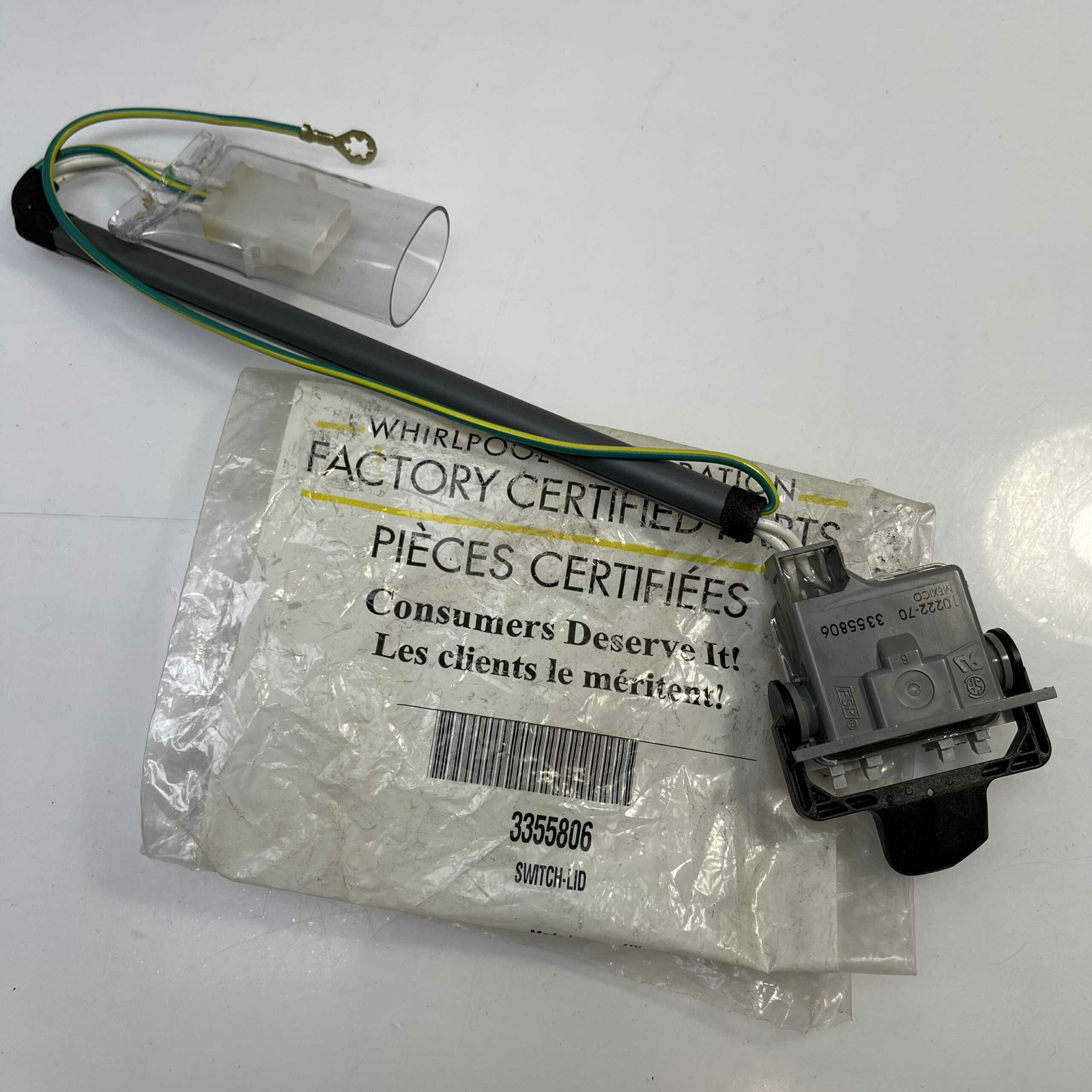 New Genuine Whirlpool Washer Lid Switch 3355806 WP3355806 PS11741201 ...