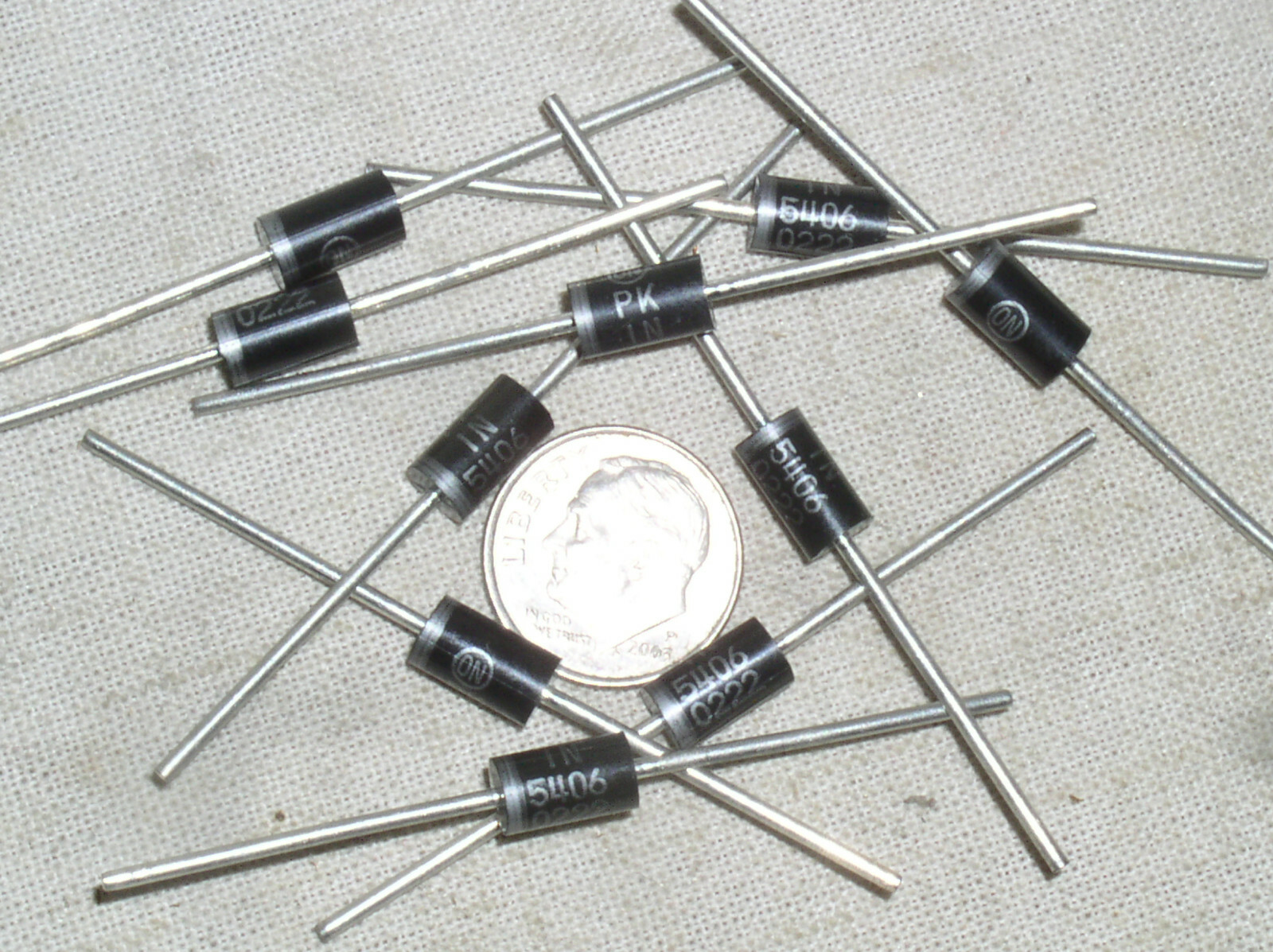 10 ON SEMI 1N5406 600V 3A 3 A AMP POWER RECTIFIER DIODE GEN PURP 200A ...