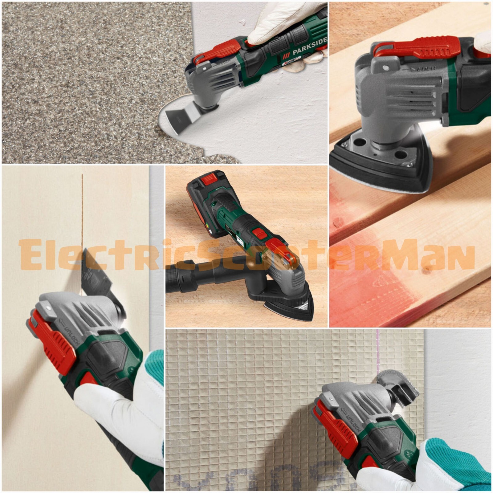 Parkside 20V Cordless Multi Purpose Tool - Optional For 2Ah Battery ...