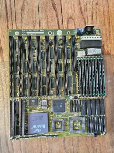 Rare Unknown 386/486 VESA Motherboard w/CPU & Memory ISA VLB XI-386/486 ...