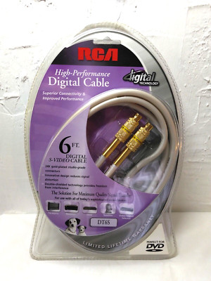 RCA 6 Ft Digital DT6S -Video Cable High Performance 24K Studio Grade ...