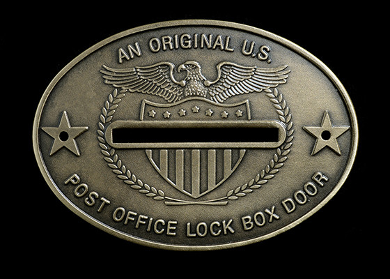 Post Office Box Door 3 Fancy Solid Brass Coin Slots, with Nails, Made ...