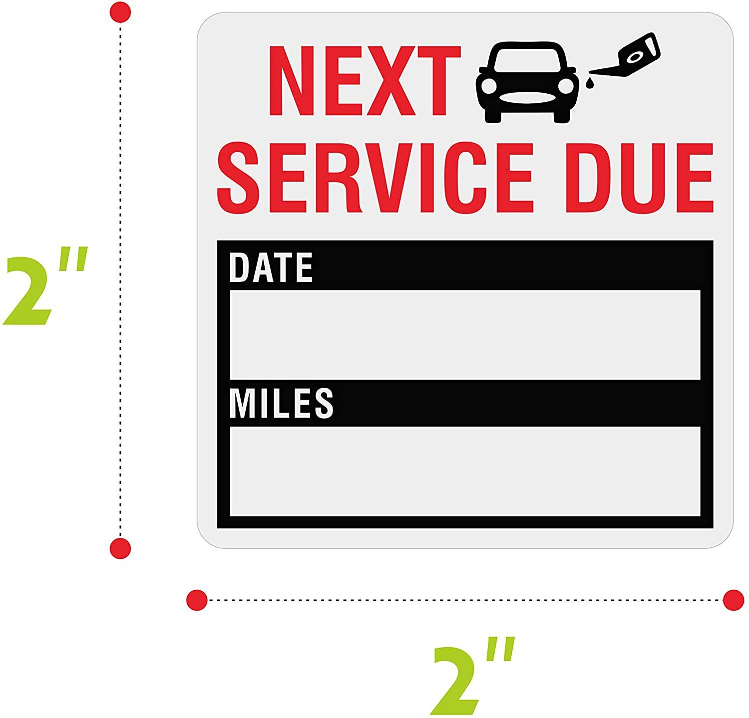 300PCS Oil Change Service Reminder Stickers Window Lite Sticker Pack 2 ...