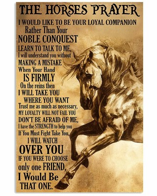The Horses Prayer Vertical Poster Wall Decor Poster (no frame) | eBay