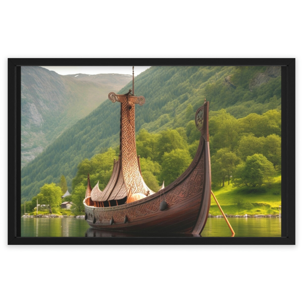 Oseberg Viking ship Graphic Art Home Décor Wall Art Poster Horizontal ...