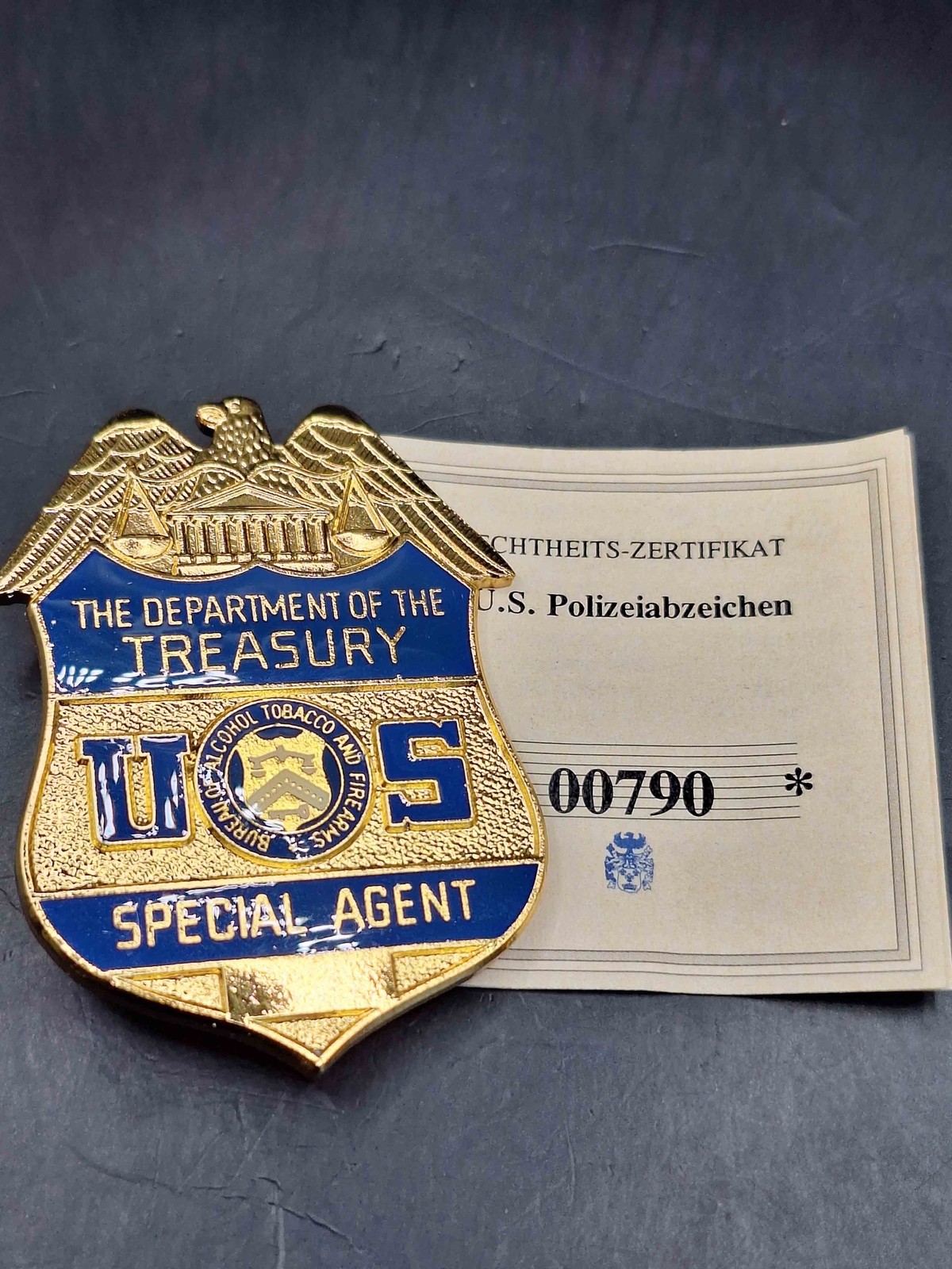 Special Agent Department of the Treasury US Badge Police Badge Brand | eBay