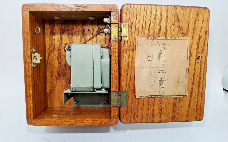 Antique Oak Telephone Ringer Box Modified Ceeco Chicago Missing Parts ...