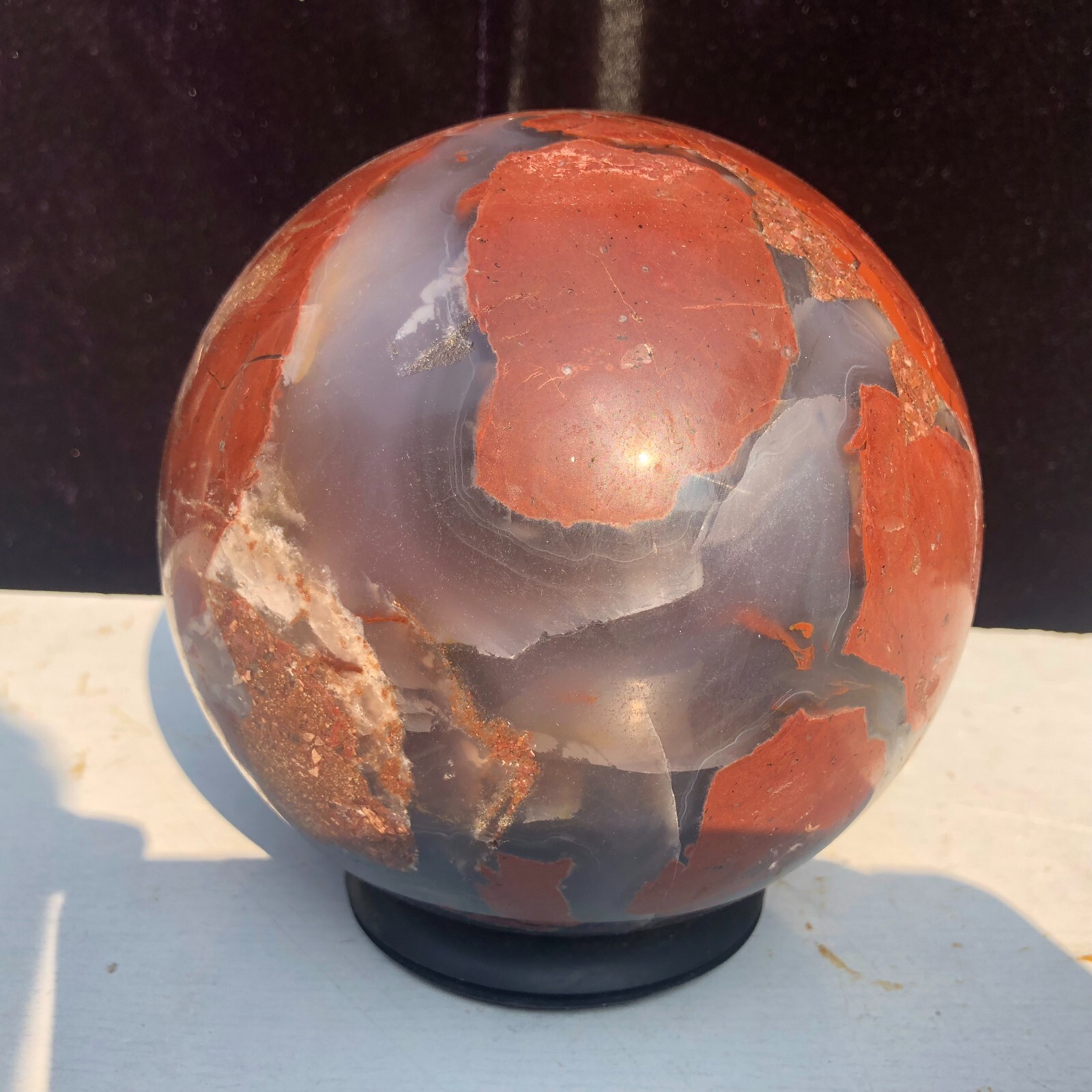 7.3LB Natural Polished Football Agate Crystal Sphere Ball Healing | eBay