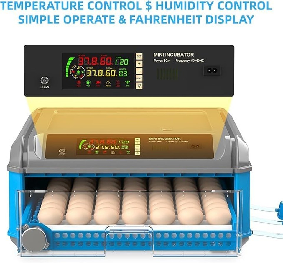 Incubators for Hatching Eggs - Egg Incubator with Automatic Egg Turning ...
