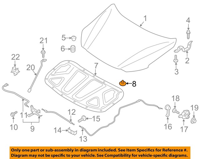 Hyundai OEM Hood-insulation Clip 81126 F2000 for sale online | eBay