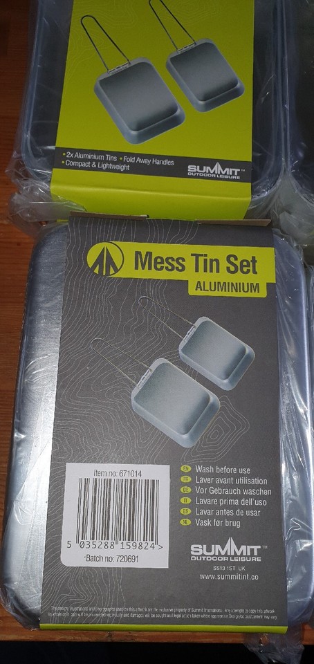 Survival Aluminium 2 Pack mess tins for Camping Hiking Ultra Light 1. 6 ...