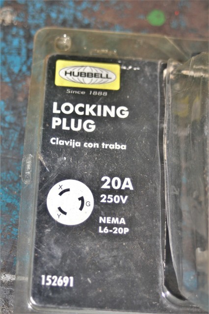 Hubbell L620p Male Twist Lock Plug NEMA L6-20p 20 Amp 20a 250 Volt for ...