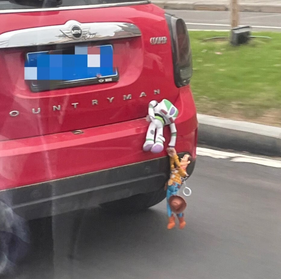 WOW! Toy Story Sheriff Woody help hooded Buzz Car/Motorcycle Hanging ...