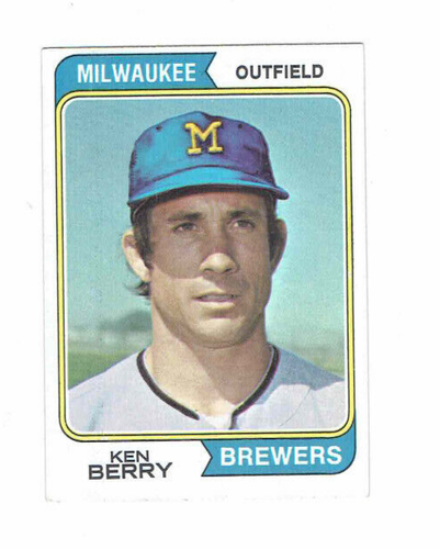 Ken Berry Milwaukee Brewers OF #163 TCG 1974 #Baseball Card | eBay
