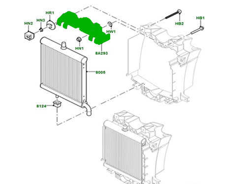 LAND ROVER AUX RADIATOR BRACKET RANGE ROVER DISCOVERY SPORT LR117094 ...