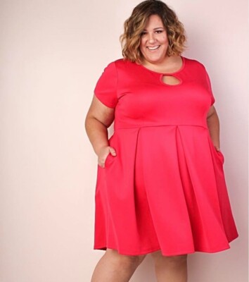 *New* Plus Size Keyhole Pleated Party Dress 18/20 2X 3X | eBay