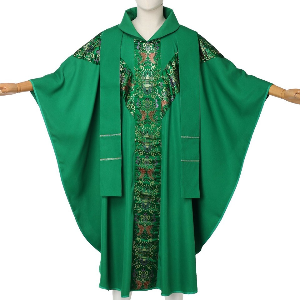 Catholic Clergy Vestments Celebrant Green Vestments Priest Chasuble ...