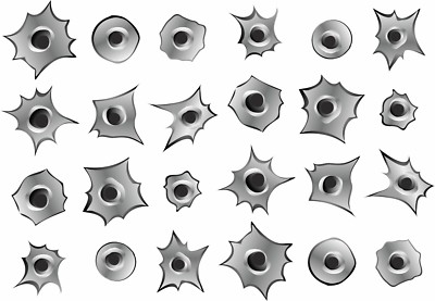 24 Bullet Holes Vinyl Sticker Graphic Decal Car Stickers 2 sheets | eBay
