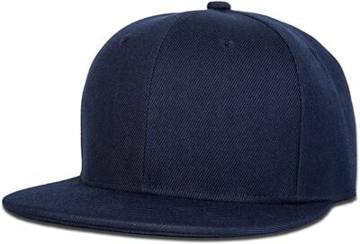 Unisex Plain Flat Brim Adjustbale Baseball Cap Blank Snapback Solid ...