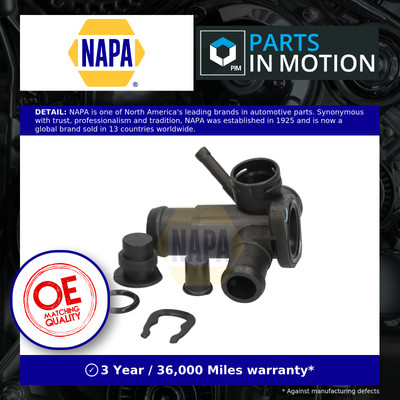 Coolant Flange / Pipe fits VW PASSAT 1.6D 88 to 93 Water NAPA 068121132 ...