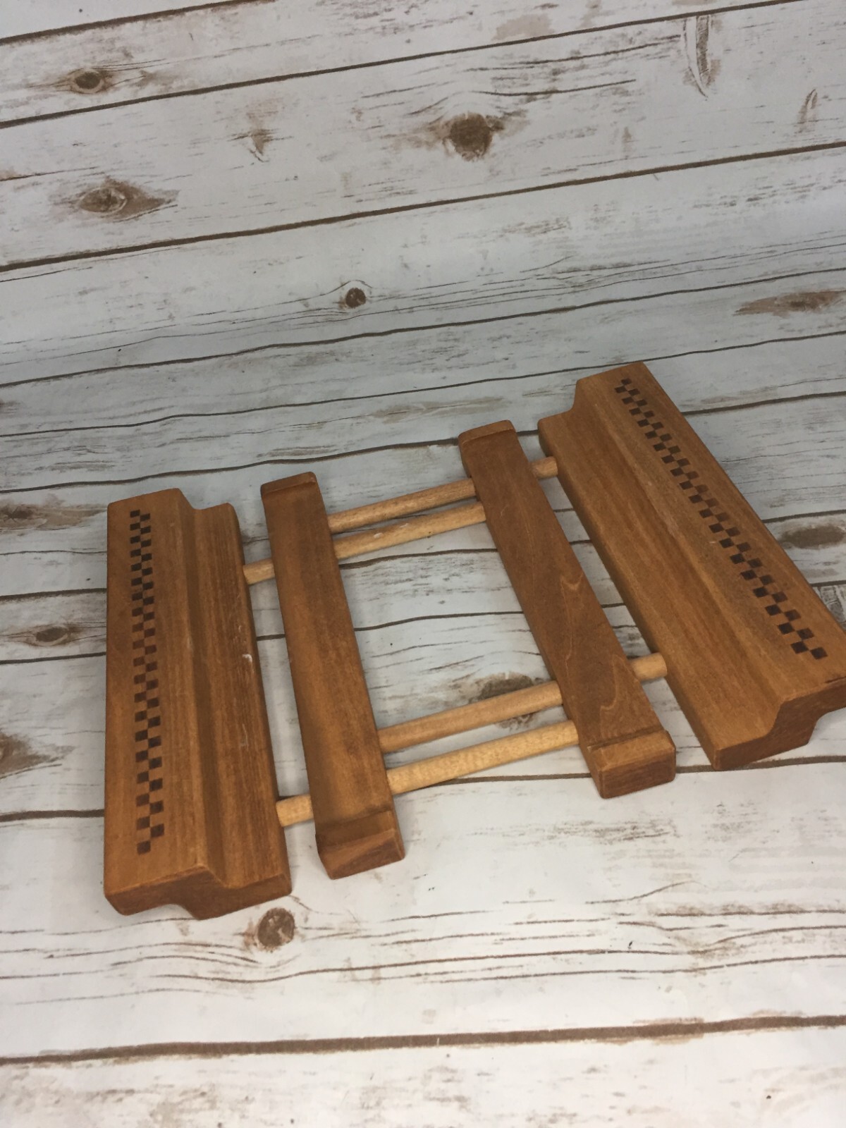 Pampered Chef Wooden Stoneware Trivet Complete Never 2130 for sale ...