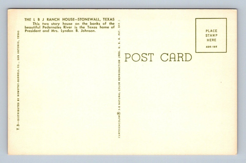 "The Texas White House" L B J Ranch Home Texas Postcard Unposted | eBay