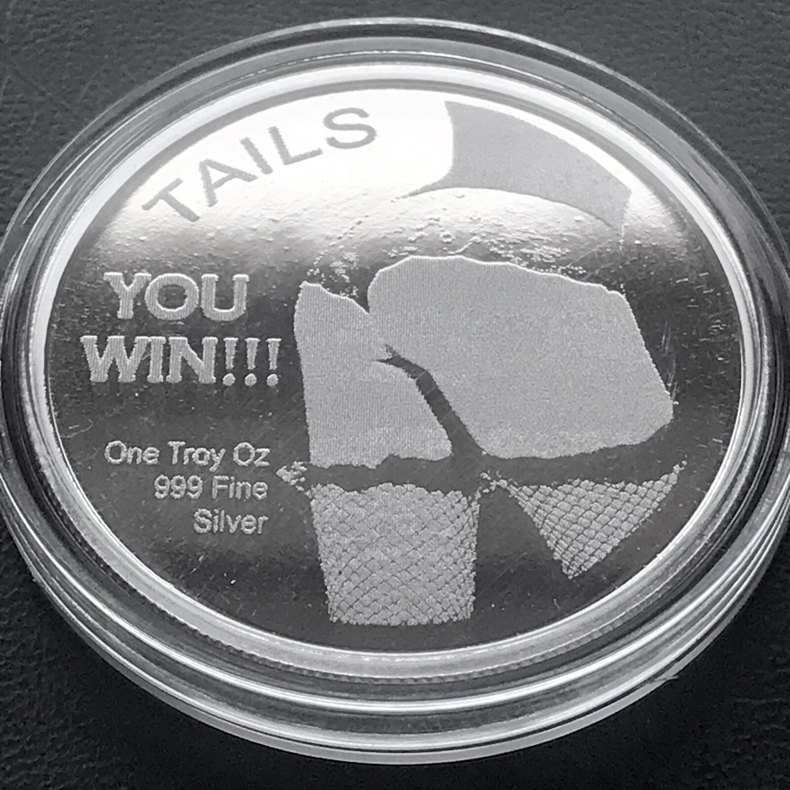 Heads You Win Tails You Win Sexy Woman .999 Silver Round 1 Troy Ounce ...