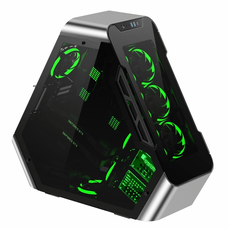 JONSBO TR03-G ATX Triangle Gaming Computer Case Support ATX Motherboard ...