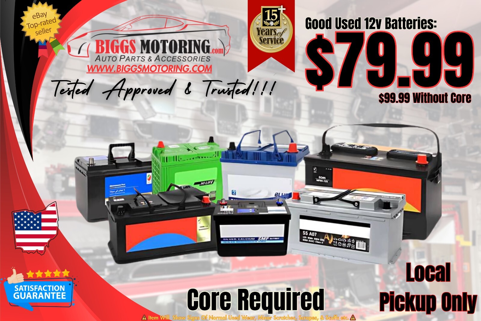 Car Suvs Truck 12v Batteries BATTERY 12 VOLTS AGM FLOODED STANDARD R15 ...