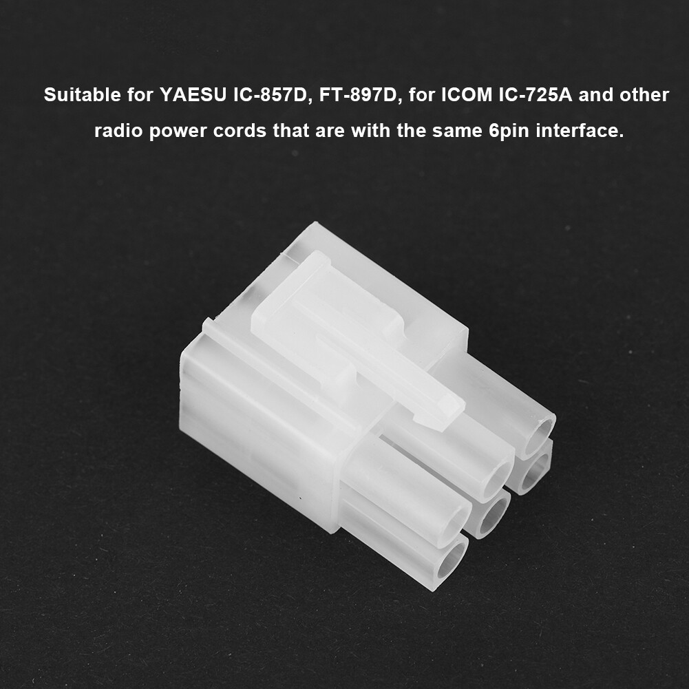 5 Set 6 Pin DC Power Connector Plug for Radio FT-897D FT-857D IC-725A ...