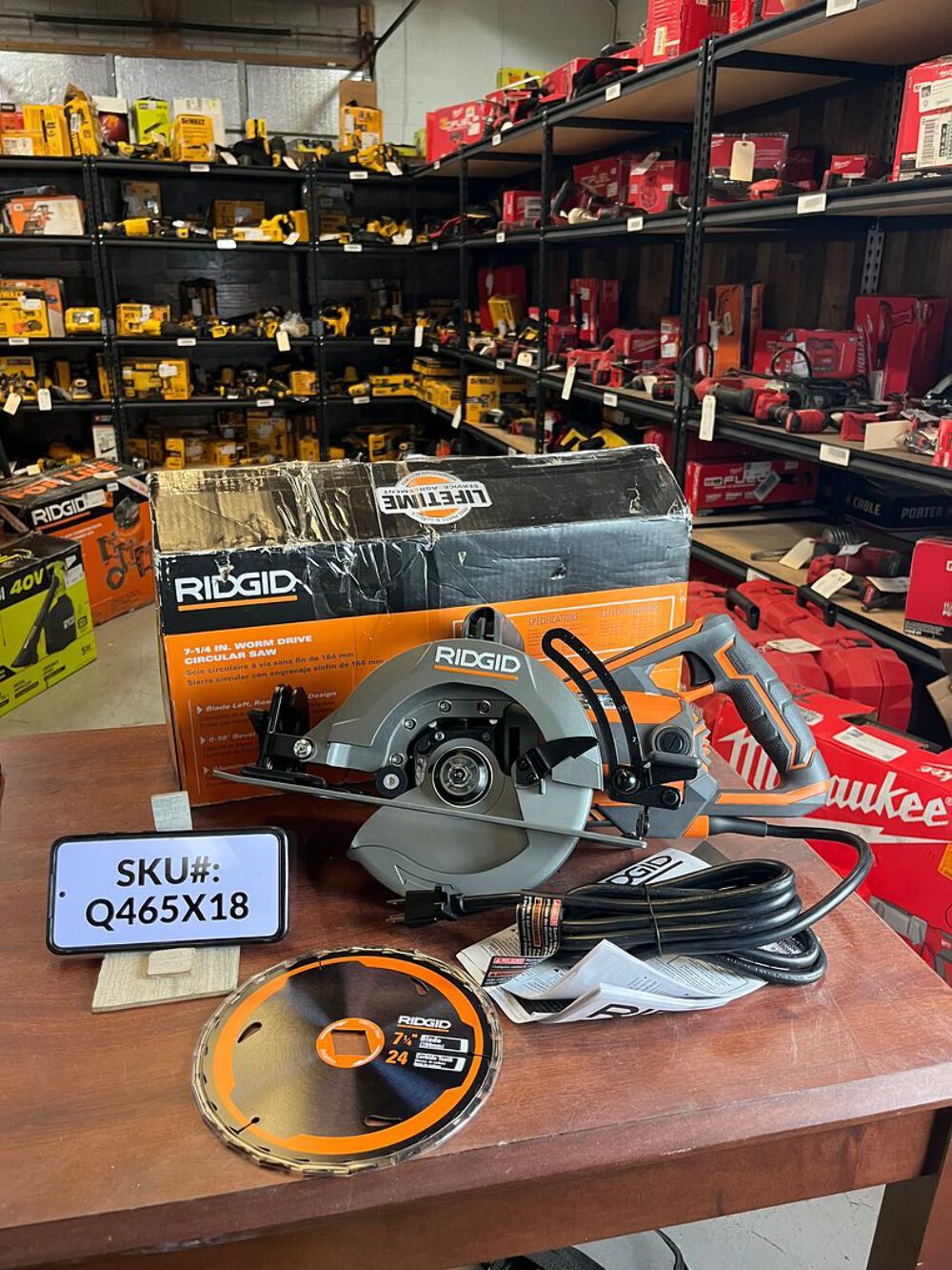 SOLD 11/17 Ridgid THRUCOOL 15 Amp 7-1/4 in. Worm Drive Circular Saw ...