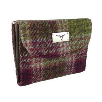 Women's Authentic 'Jura' Harris Tweed Wallet in Heather Check LB2002 ...