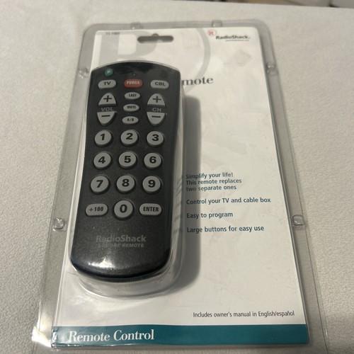 Radio Shack (15-1989) Big-Button 2-in-1 Universal Remote Control ~ NOS ...